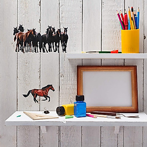 30 Pieces Horse Wall Decals Wild Horse Decor Stickers Wall Decals for Decoration, 11.8 by 7.8 Inch