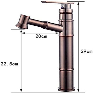 CHLDDHC Brass Bathroom Tap Retro Expandable with Removable Hand Blade Faucet Single Line Mixer Kitchen Faucet Bathtub Faucet