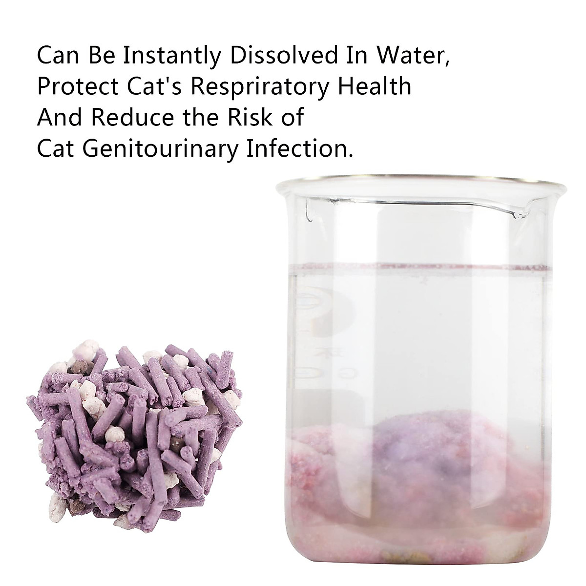 Dust-Free Lavender Cat Tofu Litter - Fast Drying, Ultra Absorbent Clumping Pellets, Less Scattering