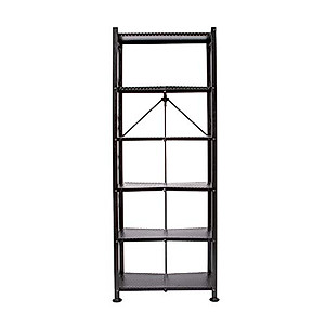 Origami RB-OTM-BLA Bookshelf, Stamped Shelving, Black