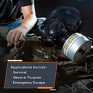 MIRA SAFETY M Certified CBRN Full Face Gas Mask Reusable Respirator Professional Grade (CM-6M Mask WITH Drinking System), 2 Piece Set