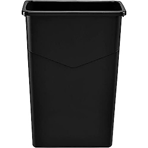 Global Industrial Slim Trash Container, 23 Gallon, Black