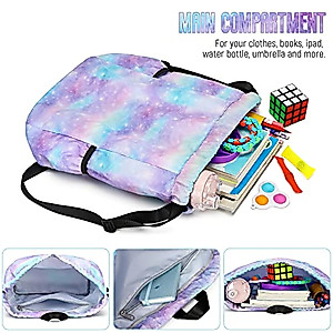 Ryushoyo Unicorn Gym Drawstring Backpack, Sports Gym Bag for Girls Kids Waterproof Swimming Beach Sackpack Birthday Christmas Gift with Water Bottle Pocket Pink