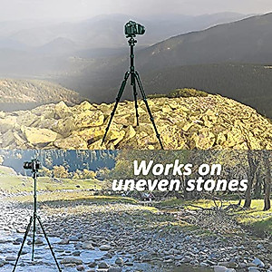 Alwayside Camera Tripod with Phone Holder and Bag, Aluminum Travel Tripod for Camera, DSLR Camema Tripod, Compact Professional Camera Tripod Monopod with 360 Panorama Ball Head, 1/4 QR Plate