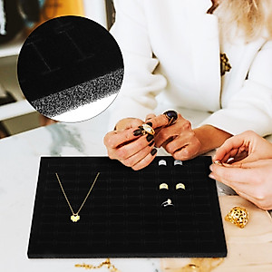 STOBAZA Ring Display Pad Rings Insert Display Mat 6 Pcs Jewelry Box Pad Sponge Ring Bracket Necklace Earrings Insert Display Pad Foam Ring Holder