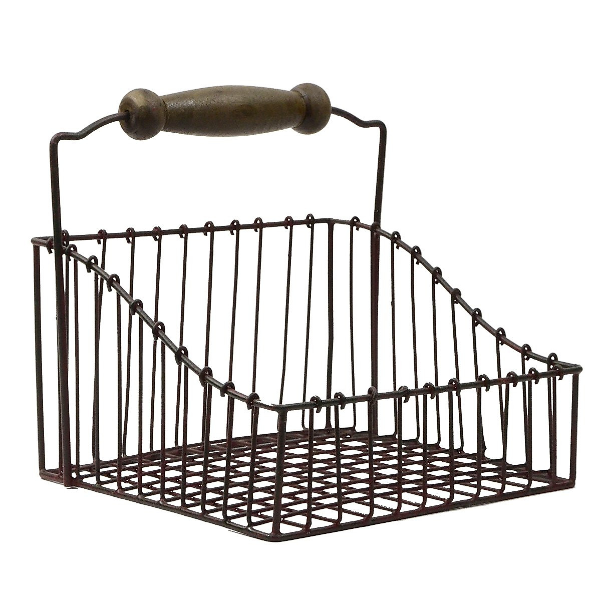 Treasure Gurus Rustic Metal Wire Storage Bin Basket Napkin Holder Travel Caddy