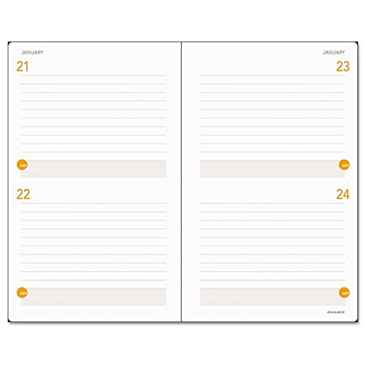 AT-A-GLANCE PLAN.WRITE.REMEMBER. 80612105 Planning Notebook Two Days Per Page, 5 1/8 x 8 1/4, Black