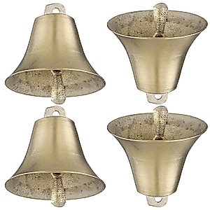 4pcs Sheep Grazing Bell Loud Cattle Bell Farming Accessory Copper Grazing Bell Horse Hanging Bells Bell for Farming Cattle Loud Bell Hanging Grazing Bell Cow and Sheep Bells