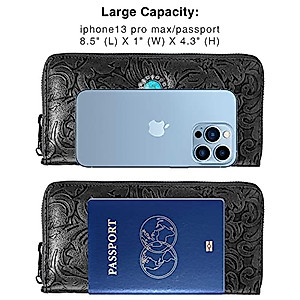 CELELA Womens Wallet for Women Leather Large Capacity Wristlet Clutch Purse Credit Card Holder with RFID Blocking Clearance Items Wallets