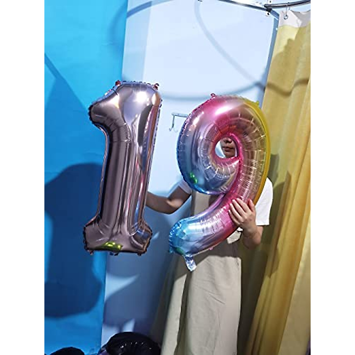 32 Inch Rose Gold Number 2 Balloons Foil Ballon Digital Birthday Party Decoration Supplies (Rose Gold Number 2 Balloon)
