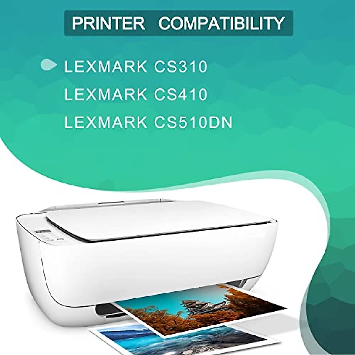 GREENBOX Remanufactured CS410DN Toner Cartridge Replacement for Lexmark 70C1HK0 70C1HC0 70C1HM0 70C1HY0 High Yield for Lexmark CS310dn CS410dn CS310n CS310 CS510de CS410n CS410dtn Printer (4 Pack)