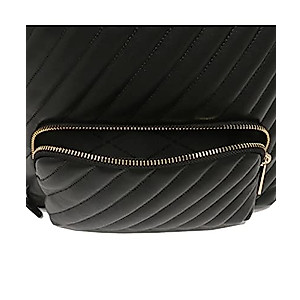 Michael Kors Erin Medium Quilted Women's Backpack (Black / Gold)