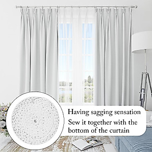 10 Yard Extra Heavy Sausage/Rope Lead Beads Weight Cord Rope Curtain Accessories for Light Weight Sheer Curtain Drapes Fabrics Weighted Tape Cording DIY Fabric Covered (95g Per Yard)