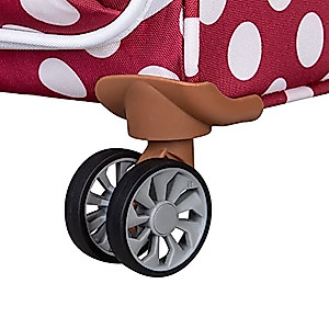 it luggage Summer Spots 26" Softside Checked 8 Wheel Lightweight, Red