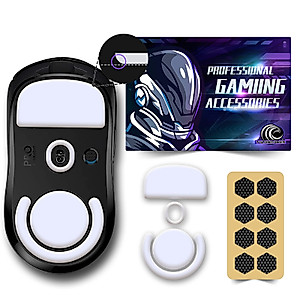 TALONGAMES Rounded Curved Edges Mouse Feet Skates Compatible with Logitech G PRO X Superlight Wireless Gaming Mouse Feet Replacement (0.8mm, Super Smooth Glide, PTFE) Pro Performance Upgrade