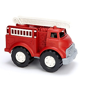 Green Toys Fire Truck, Red FFP - Pretend Play, Motor Skills, Kids Toy Vehicle. No BPA, phthalates, PVC. Dishwasher Safe, Recycled Plastic, Made in USA.