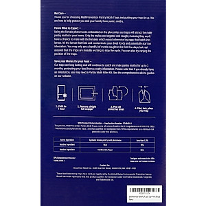 MothPrevention Powerful Pantry Moth Traps Pack of 6 | Moth Killer with Pheromones | Kitchen Moth Trap for Your Home | Maximum Pheromone Dispersal | No Odor