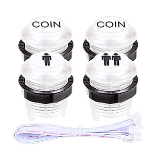 Avisiri Arcade Buttons 2 Player LED Arcade Joystick Kit for Arcade PC Game Controllers Mame Raspberry Pi Retro Controller Mixed Colors Kit