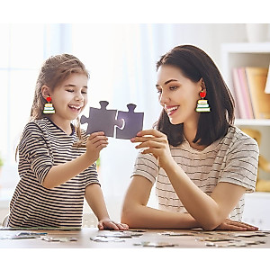 Teacher Earrings Beaded Dangle Earrings for Women Funny Teacher Apple Drop Earrings Teacher Appreciation Gift Back To School Jewelry (Book)