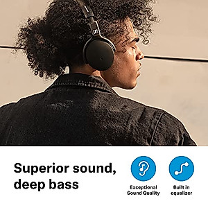 Sennheiser HD 350BT Bluetooth 5.0 Wireless Headphone - 30-Hour Battery Life, USB-C Fast Charging, Virtual Assistant Button, Foldable - Black