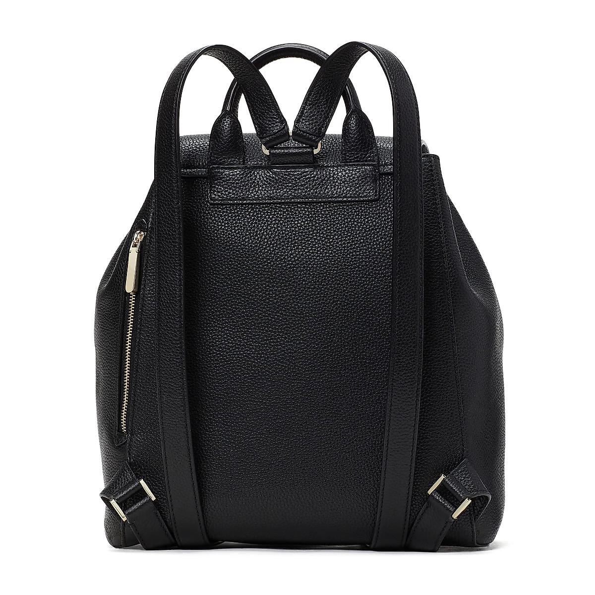 Kate Spade New York Sinch Pebbled Leather Medium Flap Backpack Black One Size