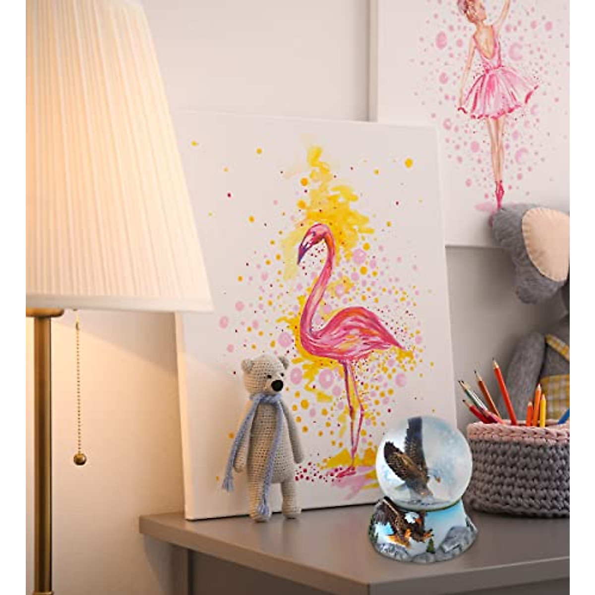 CoTa Global Eagle Snow Globe - Sparkly Water Globe Figurine with Sparkling Glitter, Collectible Novelty Ornament for Home Decor, for Birthdays, Christmas, and Valentine's Day - 65mm