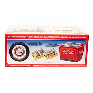 AMT 1960 Ford Ranchero w/Coke Chest (Coca-Cola) 2T 1/25th Scale Model Kit, White (AMT1189M)