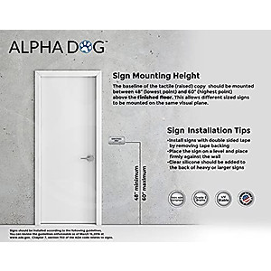 ALPHA DOG ADA SIGNS - Employees Only Sign with Braille for Your Business, 4x8 Inch, ADA Compliant, Indoor or Outdoor, Easy Installation, Made in the USA, Brushed Metal