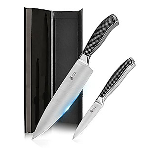 AIDEA Chef Knife - Professional Chef Knife-8 Inch, Japanese Steel, Military Grade & Micarta Handle, Ultra-sharp Kitchen Knife, Ideal for Home & Restaurant