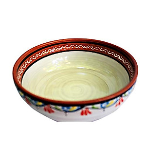 Cactus Canyon Ceramics Spanish Terracotta Deep Serving Dish, White