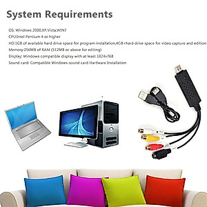REDGO Video Audio VHS VCR USB Video Capture Card to DVD Converter Capture Card Adapter