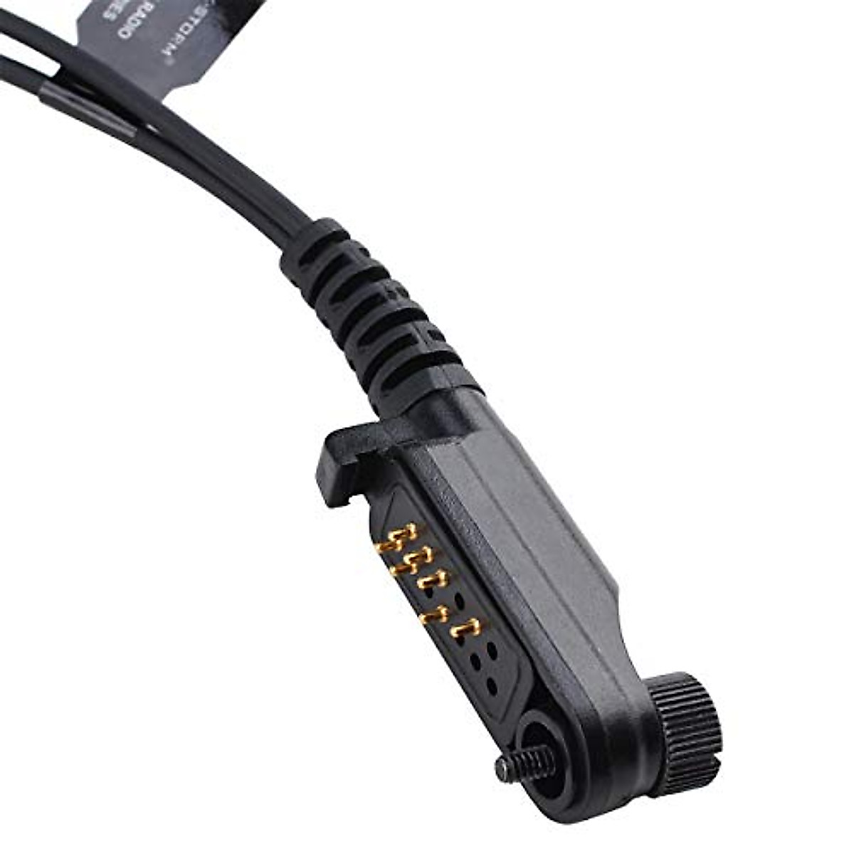 KS K-STORM PD682 Acoustic Tube Earpiece Headset Compatible with Hytera Radio PD600 PD602 PD662 PD680 PD685 X1p X1e etc, PU Material, Black