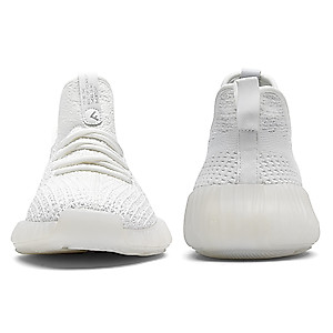 EFOBIH Walking Shoes for Men Breathable Mesh Comfort Athletic Work Gym Slip on Running Tennis Sneakers White US 8