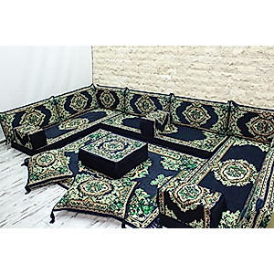 Arabic U Shaped Floor Seating Sofa, Arabic Living Room Furniture, Arabic Majlis Sofa (With PREMIUM FOAM)