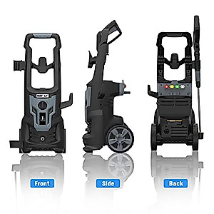 Electric Pressure Washer - 1700W High Pressure Power Wash Machine with Detergent Tank and Adjustable Nozzles for Home Use Cars/Garden/Patios/Driveways Cleaning (2000PSI)，CETL Listed