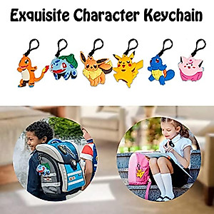 Guilin Prefilled Easter Eggs with Keychains Toys, 6pcs Easter Eggs with 24pcs Keychains Toys Inside, Easter Gifts wor Kids, Colorful Toy Easter Egg Fillers Easter Basket Stuffers Easter Party Favors
