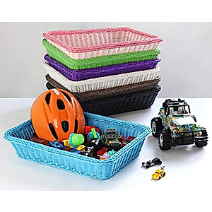 Colorbasket Rectangular Thick Trim Storage Basket, Large, Black