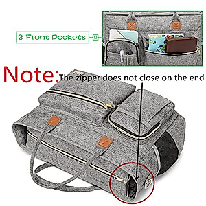 Rabjen Nurse Tote Bag for Work with Padded 15.6” Laptop Sleeve, Medical Supplies Shoulder Bag for Home Health Care