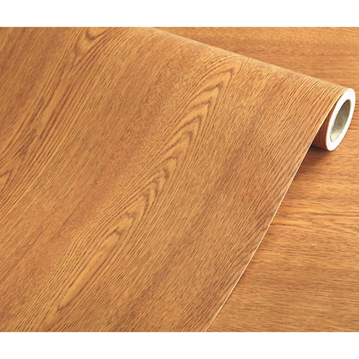 TOOLDECO Peel Stick Wood Grain Wallpaper Countertop Paper Funitures Decorative Vinyl Sticker (15.8X79Inch, Yellow) (15.8Inch*79Inch)