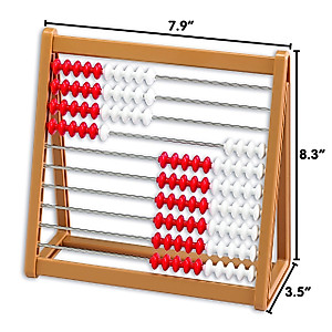 edxeducation Abacus - In Home Learning Manipulative for Early Math - 10 Row Counting Frame - Teach Counting, Addition and Subtraction