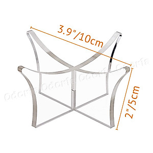Odoria 3pcs Transparent Stand Holder for Football Basketball Volleyball Ball Pedestal