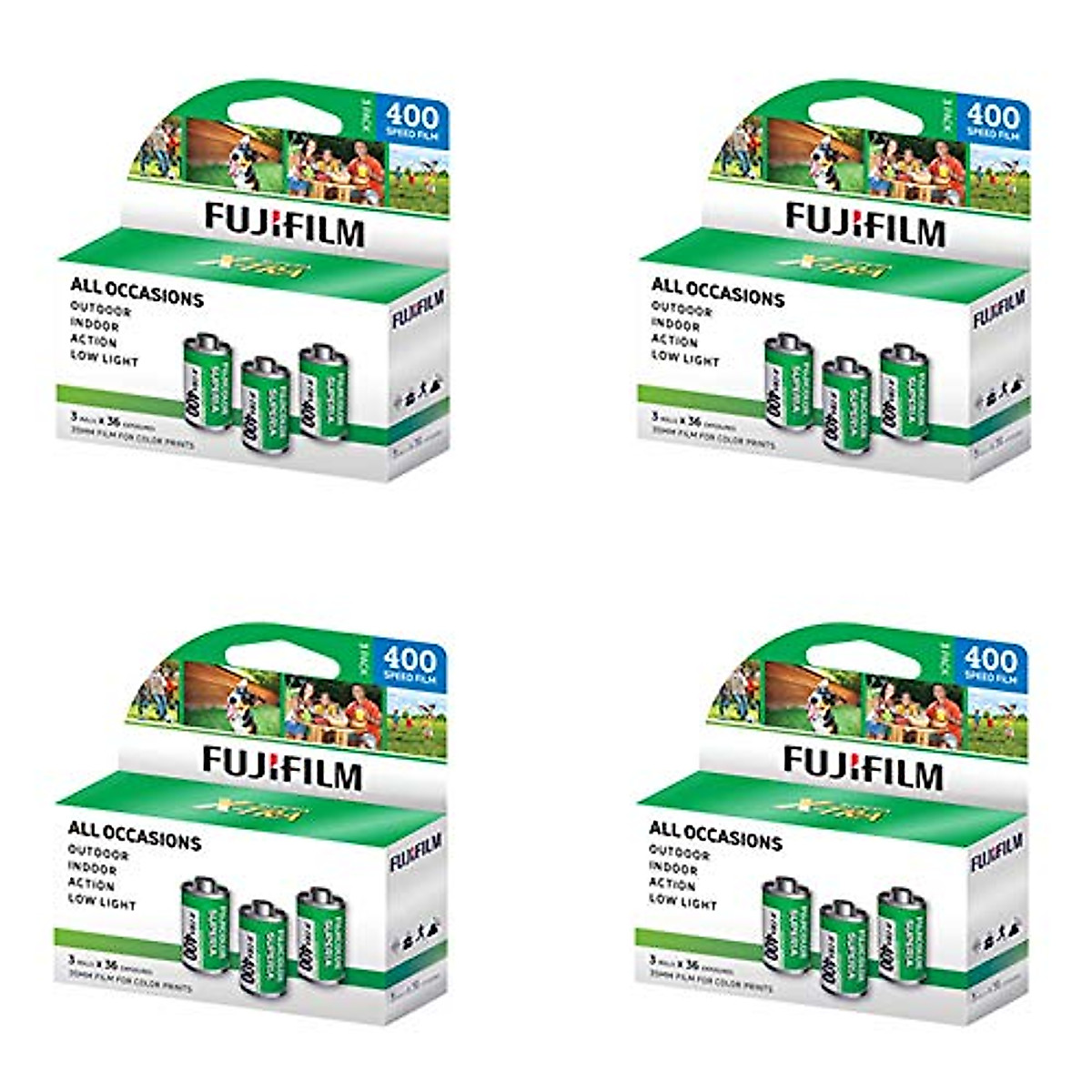 12 Rolls Fuji Superia X-Tra 400 135-36 35mm Film 3pk Color CH by Fujifilm