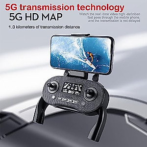 Dynoson GPS 5G Drones with 4K Camera for Adults, 50 Minutes Long Flight Time(2 Batteries), WiFi FPV and Long Control Range Drone with Brushless Motors and Optical Flow ,GPS Auto Return,Follows me,Include 2 Batteries and handbag
