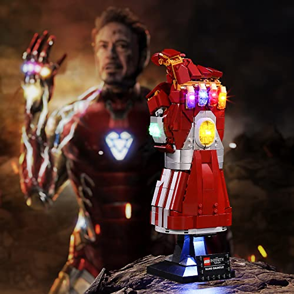 LIGHTAILING Light for Lego-76223 Nano Gauntlet - Led Lighting Kit Compatible with Lego Building Blocks Model - NOT Included The Model Set