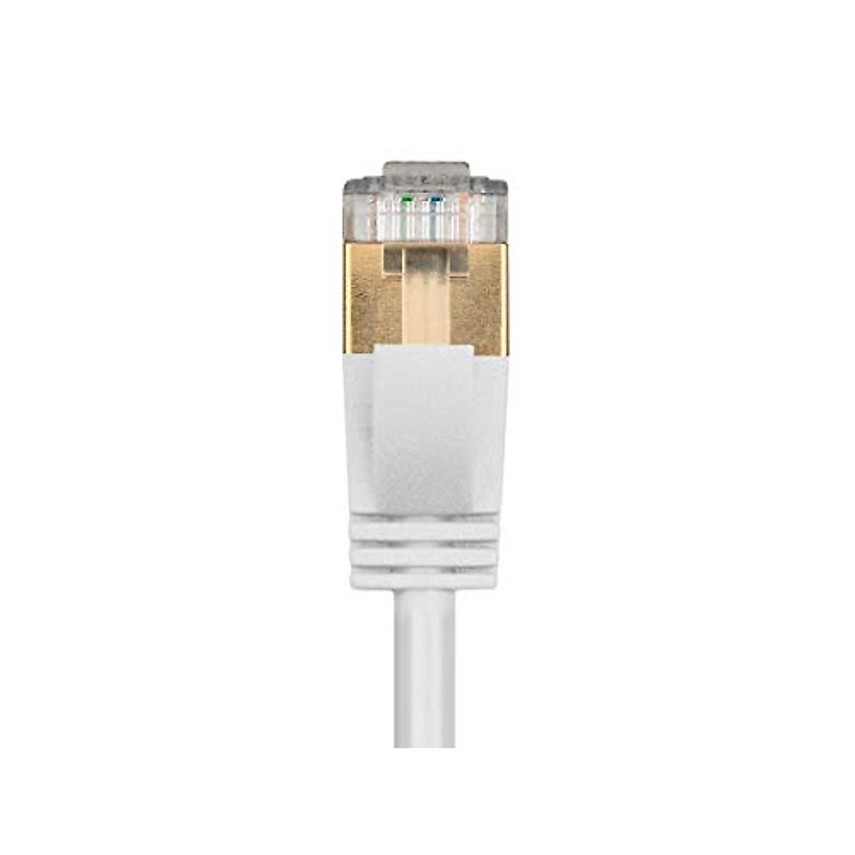 Monoprice SlimRun Cat6A Ethernet Patch Cable - Network Internet Cord - RJ45, Stranded, STP, Pure Bare Copper Wire, 36AWG, 50ft, White