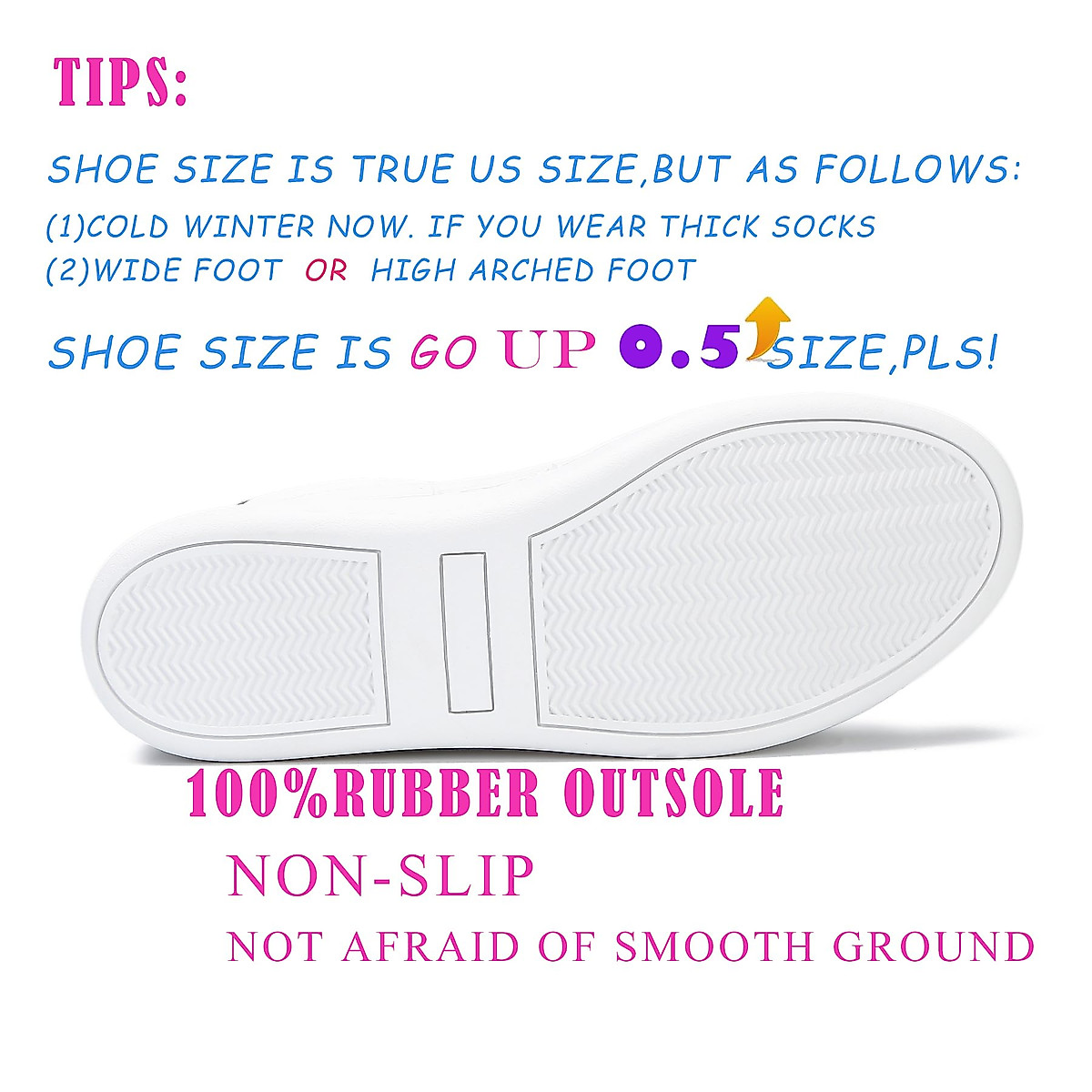 HONGHAIER Non Slip White Shoes for Women Microfiber Leather Fashion Sneakers Comfortable Womens Walking Shoes with Memory Foam WhiteBK 8