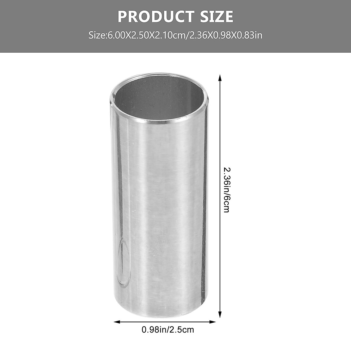 2 Pcs Guitar Slider Banjo Accessories Firm Guitar Slide Metal Slide Guitar Finger Slide Professional Guitar Slide Standard Guitar Slide Guitar Bar Stainless Steel Major Slide Rail