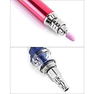 QWORK Air Micro Grinder, 1/8" Mini Pencil Polishing Cutting Tool Pneumatic Pencil Die Grinder, 65000 RPM Free Speed