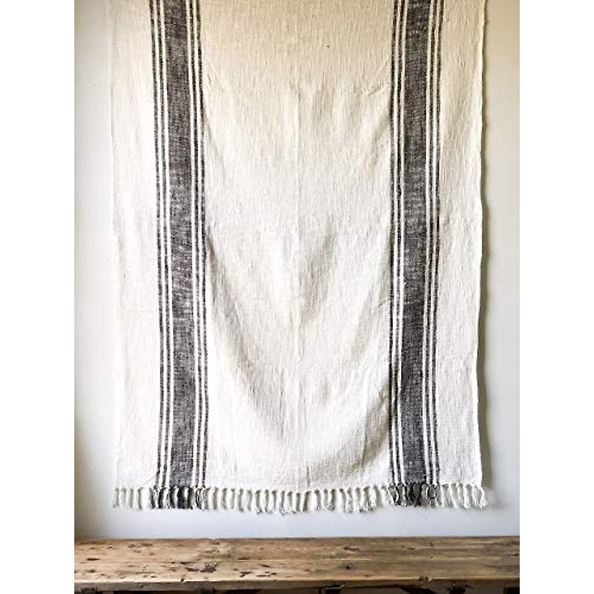 Black & White Striped Throw Blanket