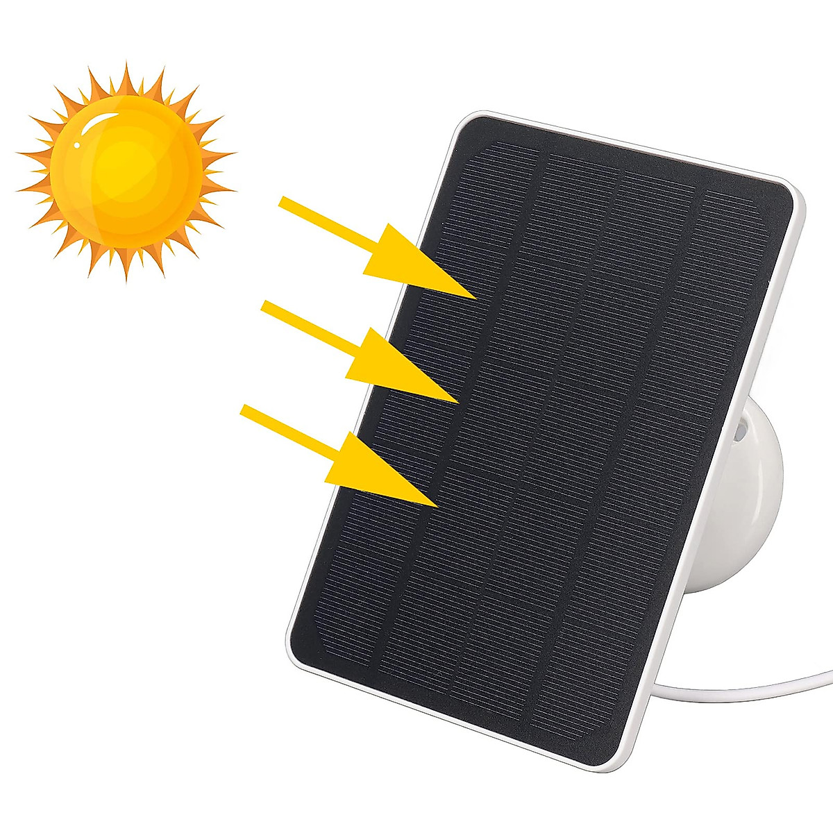 10W Solar Panel Kit Micro USB Camera Charging Solar Panel High Efficiency Battery Charger for Outdoor Camping RV Trip (White)